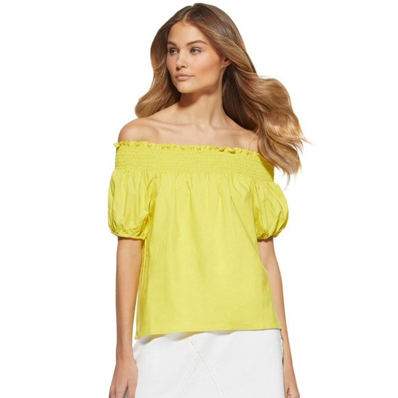 Tops | Nwt Off Shoulder Bright Yellow Top | Poshmark